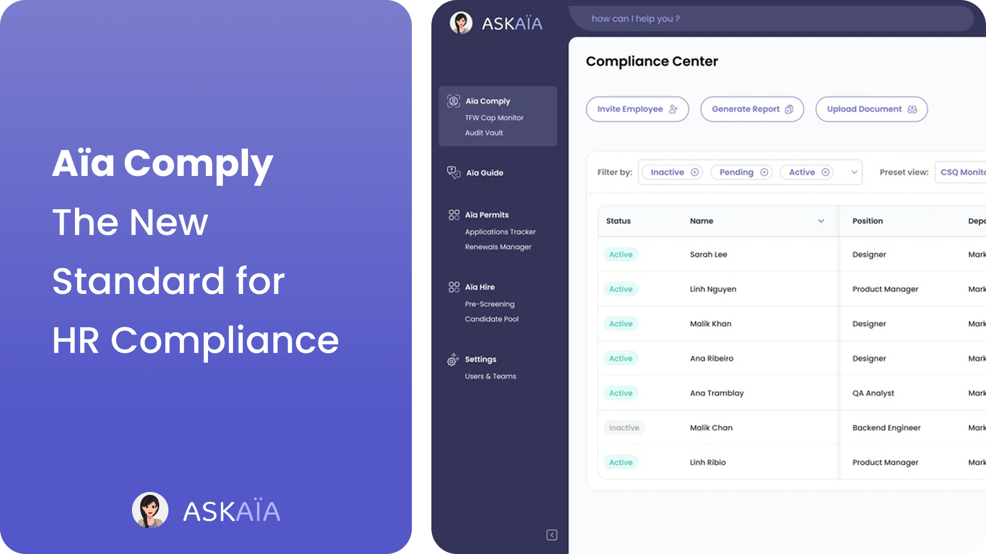 Aïa Comply - Canada's new HR compliance standard